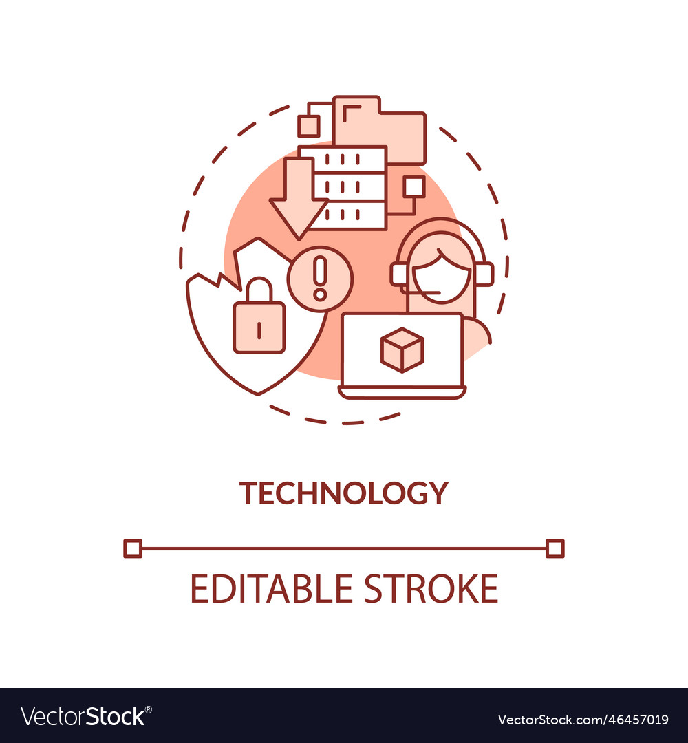 Technology terracotta concept icon Royalty Free Vector Image Technology terracotta concept icon Royalty Free Vector Image