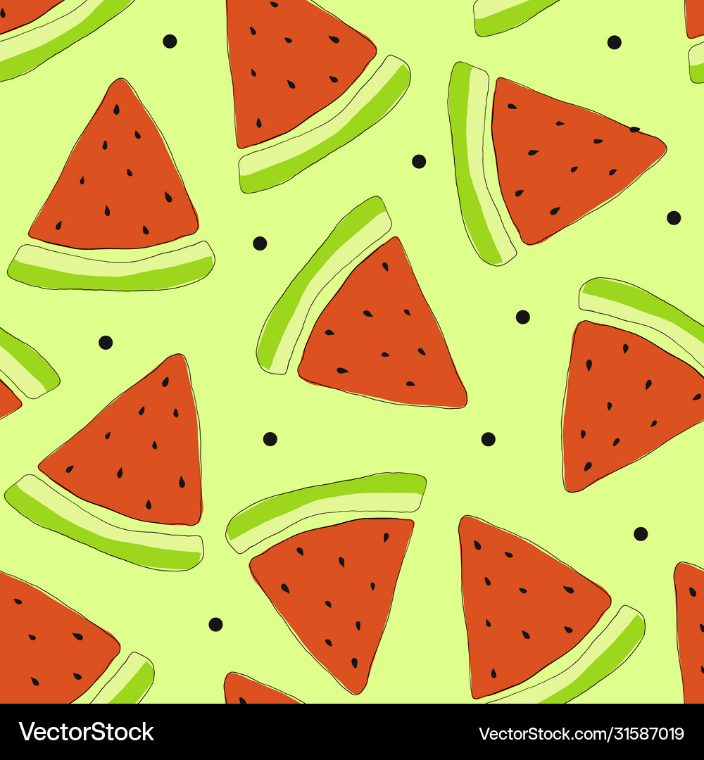 Watermelon pattern Royalty Free Vector Image - VectorStock