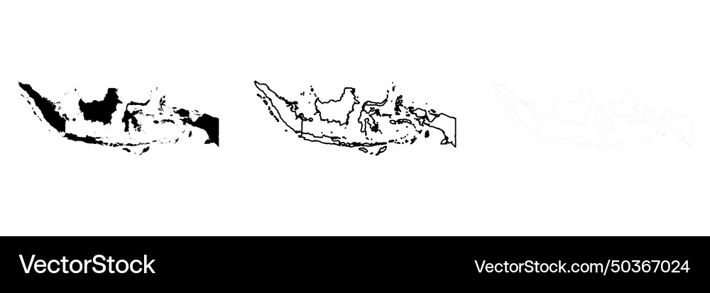 Indonesia country map silhouette Royalty Free Vector Image