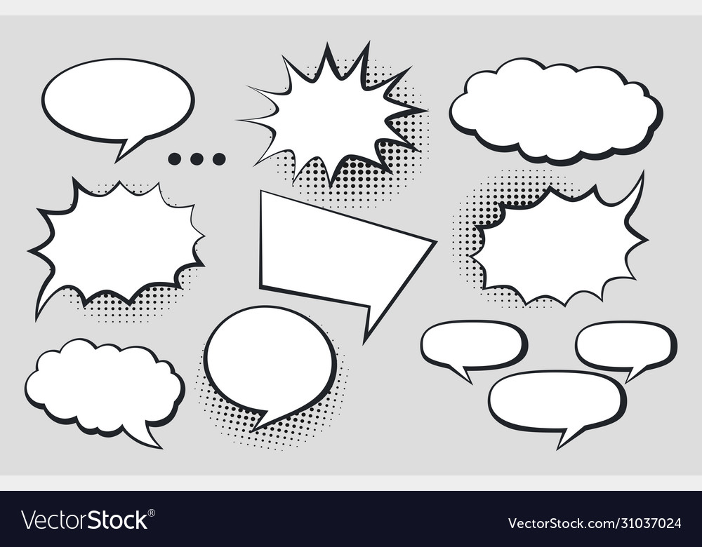 Speech bubble comic Royalty Free Vector Image - VectorStock