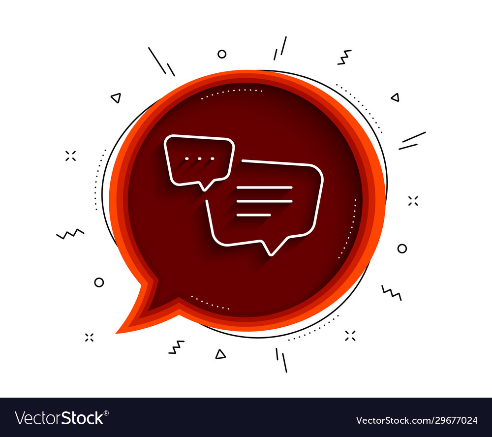 Text message line icon chat comment sign speech Vector Image