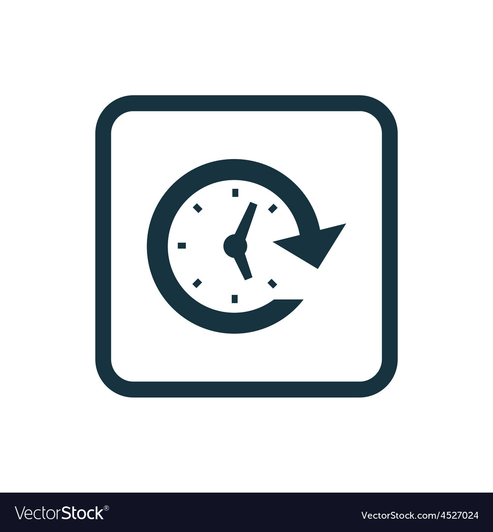 Time icon rounded squares button Royalty Free Vector Image Time icon rounded squares button Royalty Free Vector Image