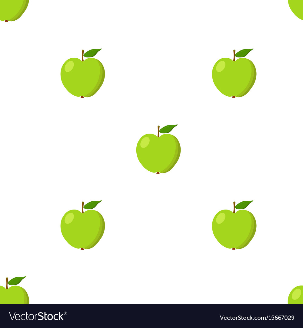 Green apples seamless background pattern Vector Image Green apples seamless background pattern Vector Image