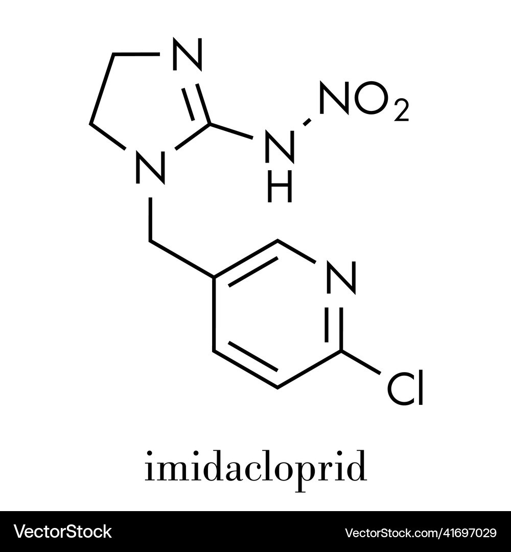 Imidacloprid neonicotinoid insecticide insect Vector Image