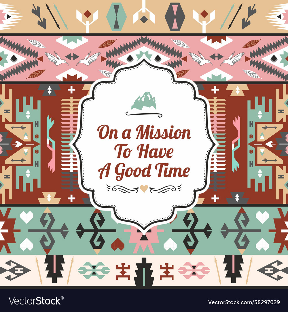 Native colorful aztec seamless pattern Royalty Free Vector