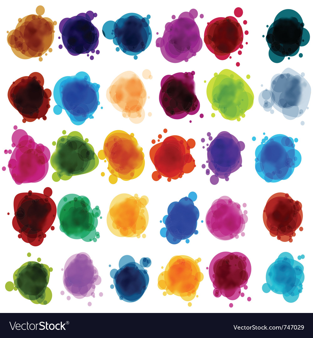 Paint speech bubbles Royalty Free Vector Image