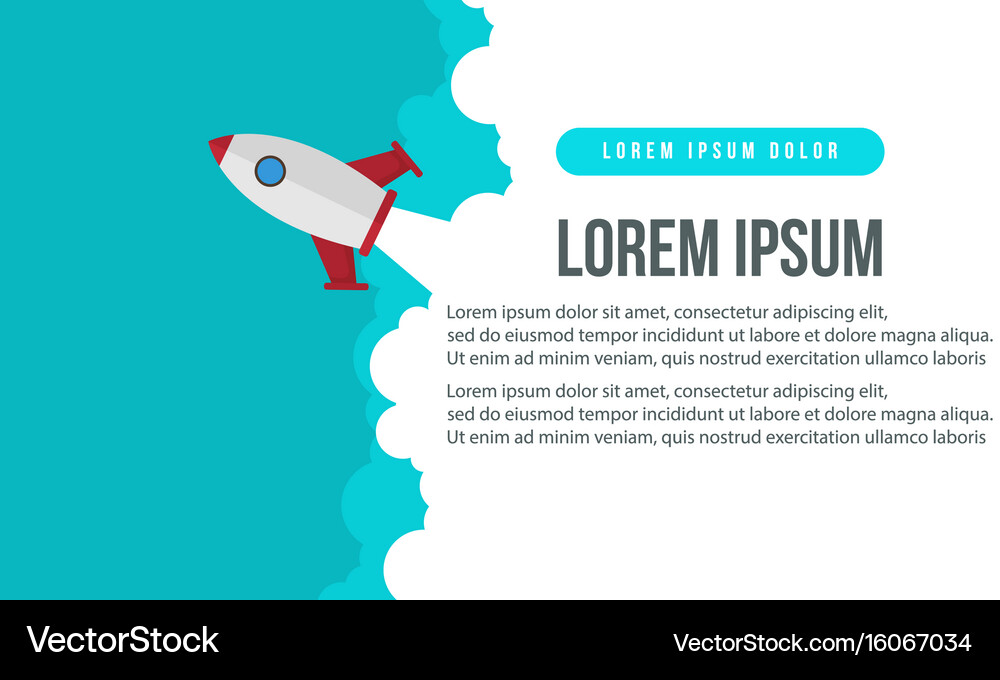Concept start up with rocket business infographic Vector Image
