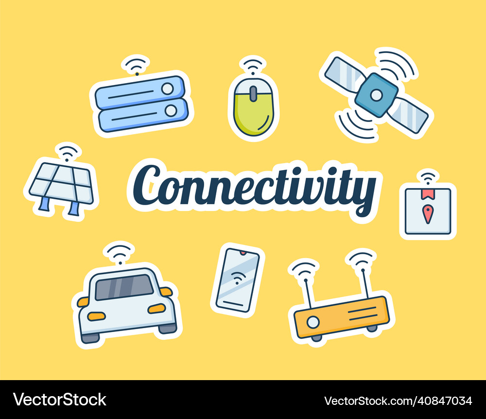 Connectivity iot internet of things concept Vector Image