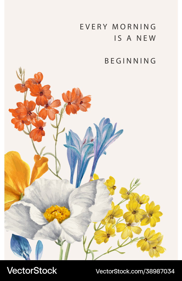 Floral quote template remixed from public domain Vector Image