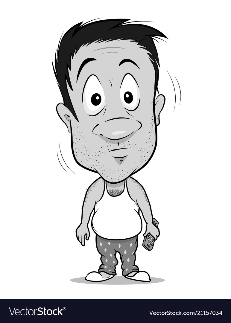 Guy slacker Royalty Free Vector Image - VectorStock