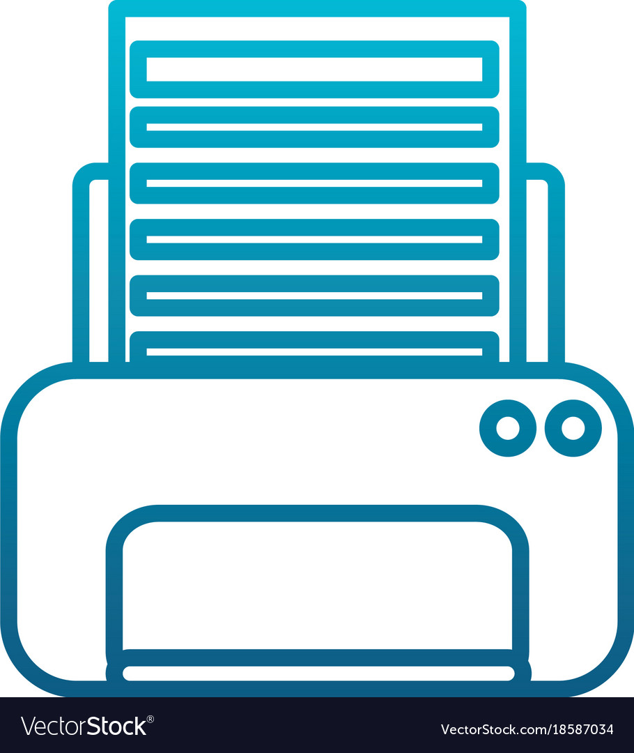 Office printer device Royalty Free Vector Image