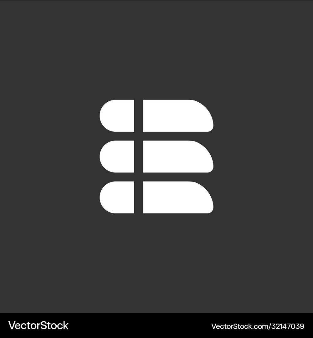 Abstract letter e list design logo Royalty Free Vector Image