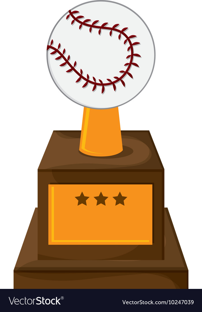 Baseball trophy icon Royalty Free Vector Image