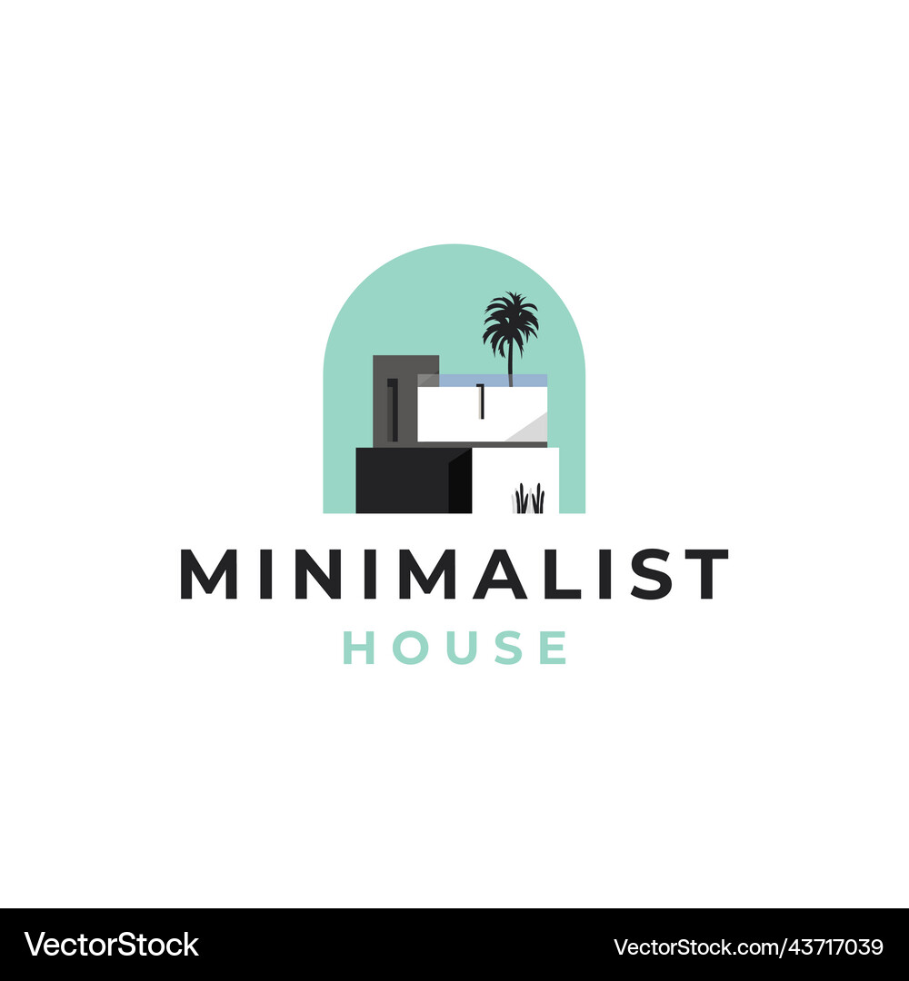 Modern minimalist of house Royalty Free Vector Image