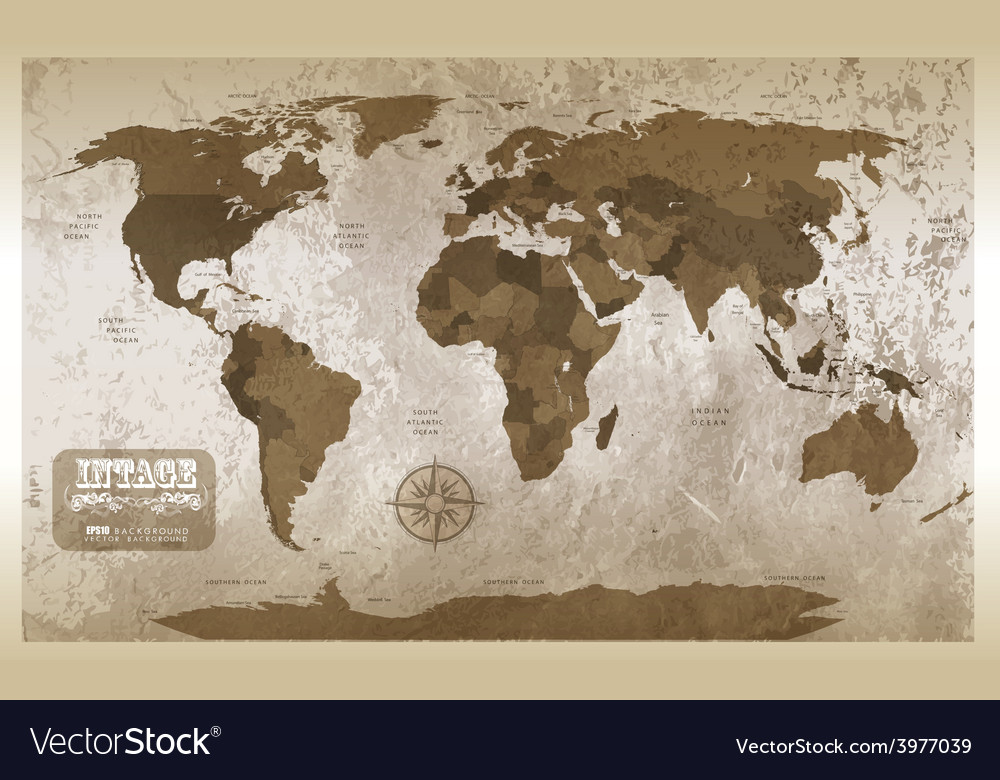 Old map Royalty Free Vector Image - VectorStock