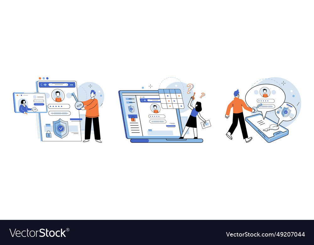 Account login the user interface page Royalty Free Vector Account login the user interface page Royalty Free Vector