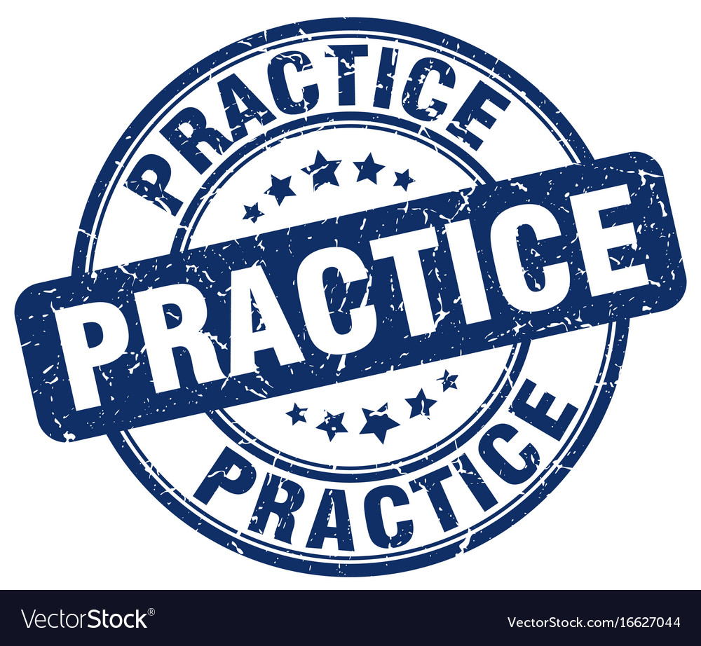 Practice stamp Royalty Free Vector Image - VectorStock