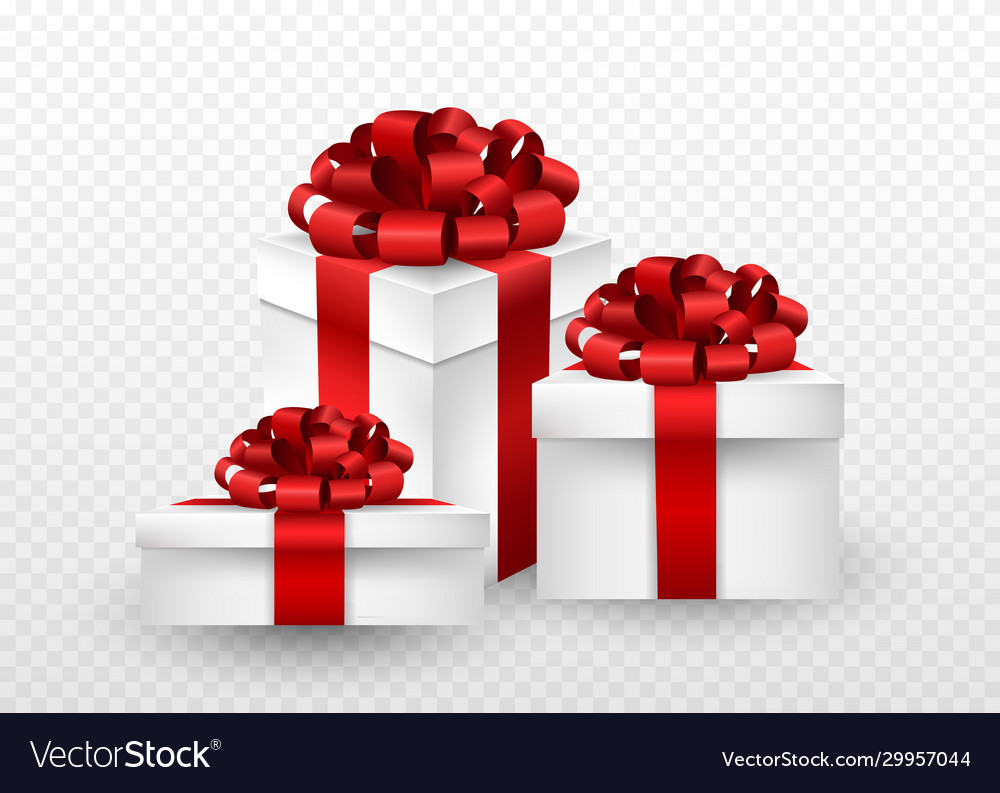 Three gift boxes Royalty Free Vector Image - VectorStock