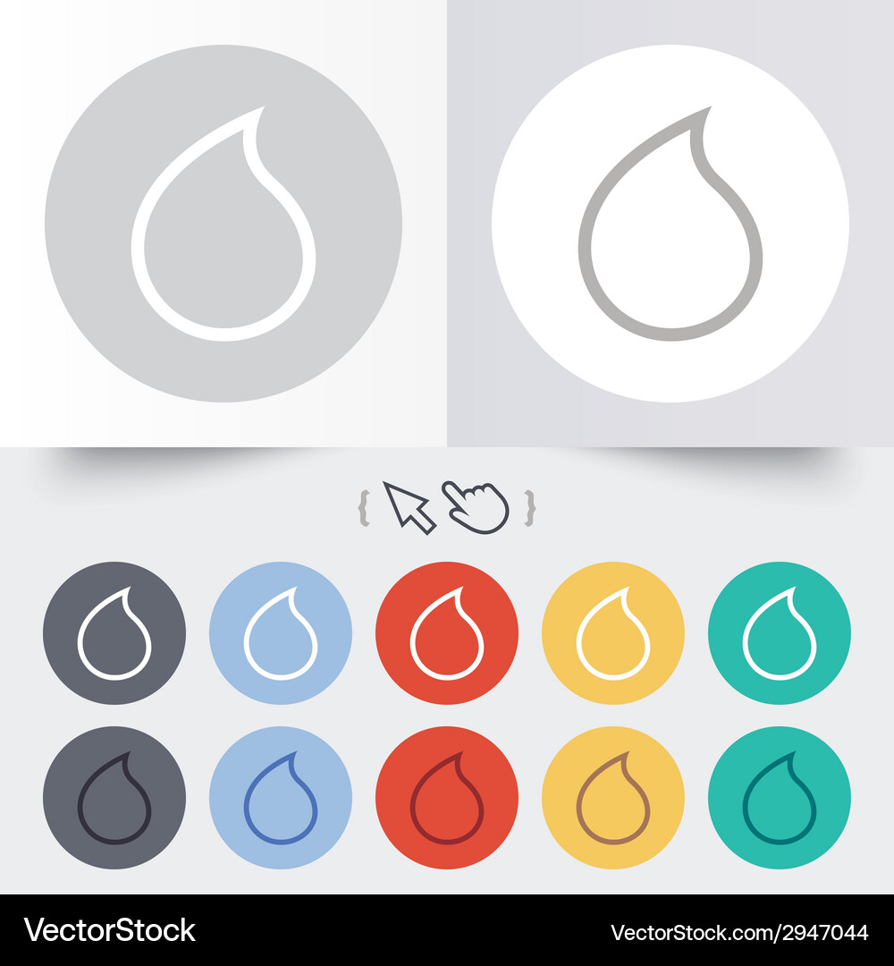 Water drop sign icon tear symbol Royalty Free Vector Image