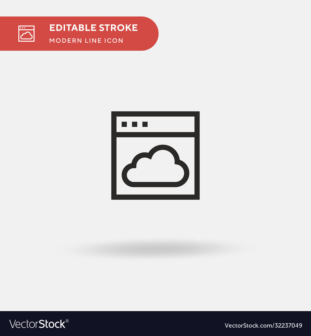 Cloud computing simple icon Royalty Free Vector Image