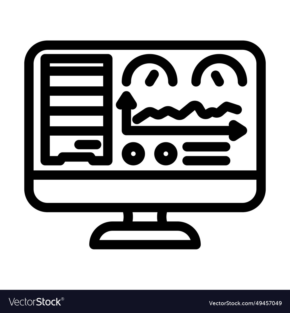 Database dashboard line icon Royalty Free Vector Image Database dashboard line icon Royalty Free Vector Image