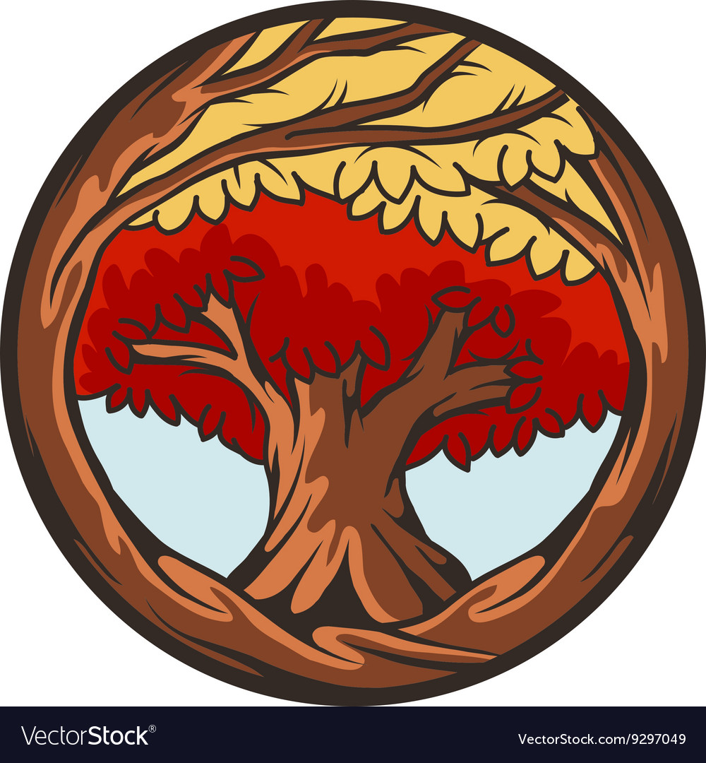 Red tree Royalty Free Vector Image - VectorStock