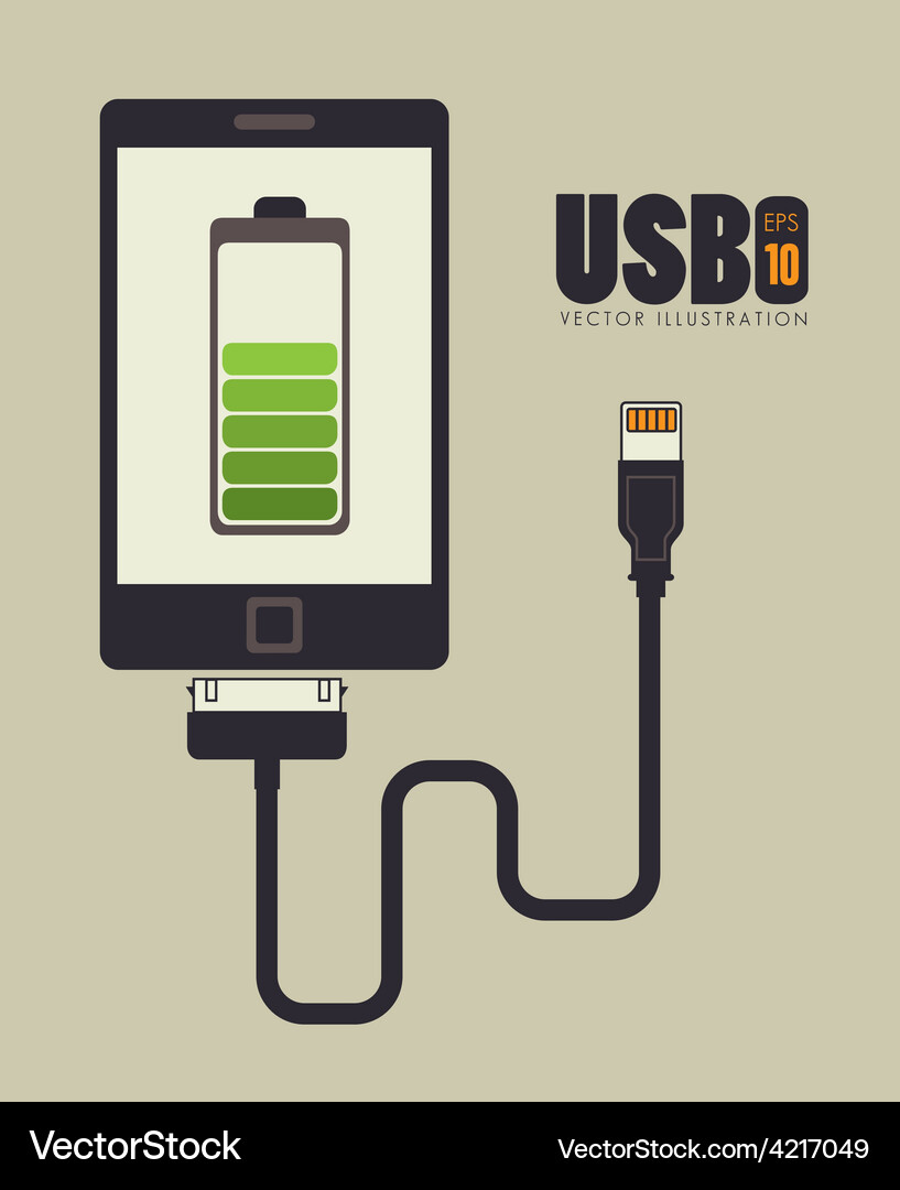 Usb design Royalty Free Vector Image - VectorStock