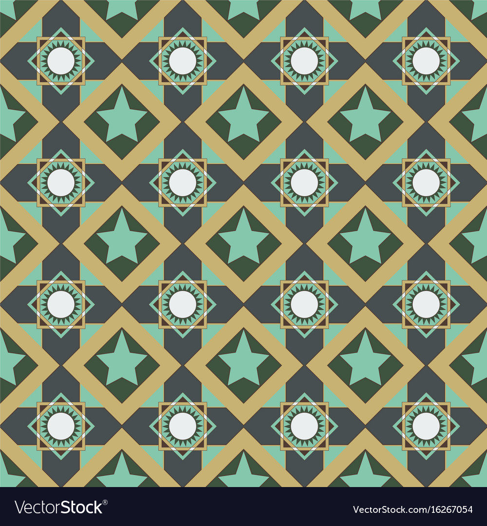 Seamless pattern circles triangles and squares Vector Image