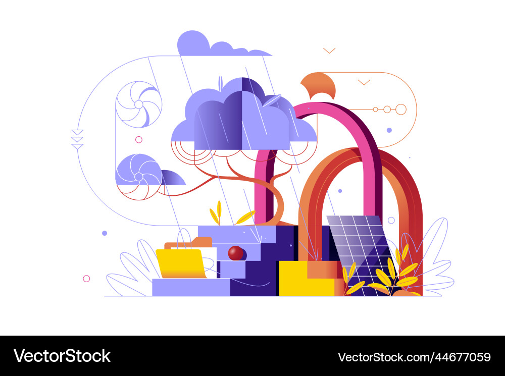 Abstraction with geometric figures Royalty Free Vector Image