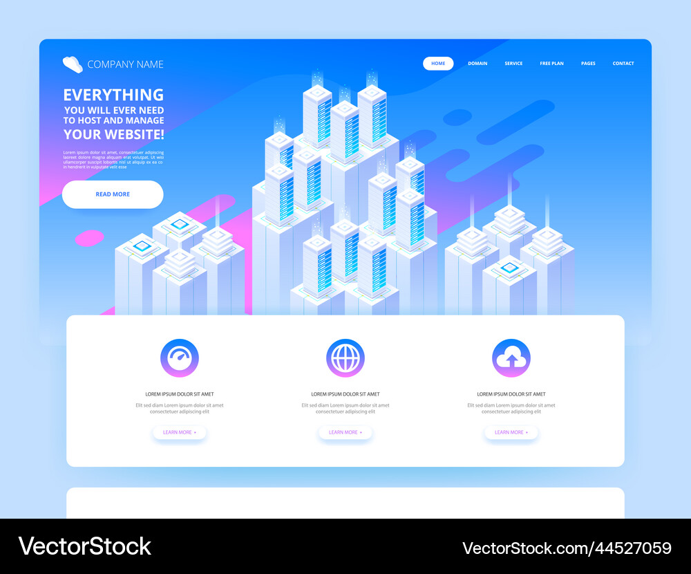 Big Data Center And Cloud Storage Technology Vector Image