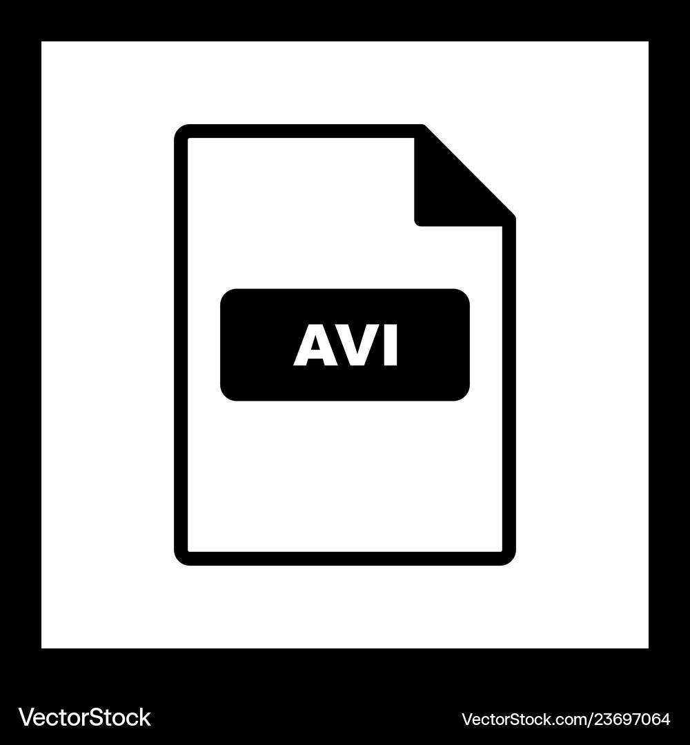 Avi icon Royalty Free Vector Image - VectorStock