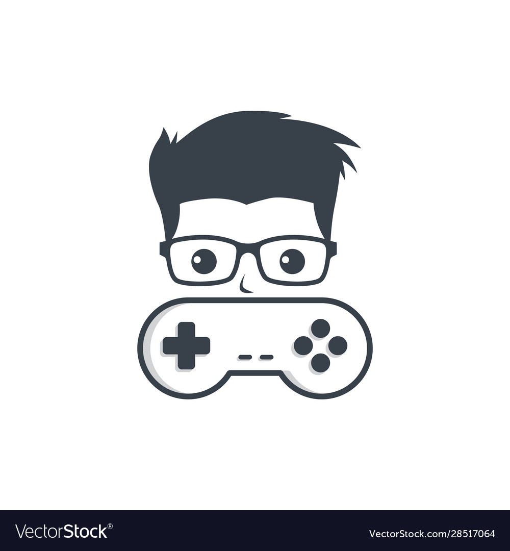Game Nerd Geek Gamer Joystick Console Controller Vector Image