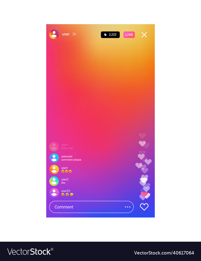 Live camera screen interface Royalty Free Vector Image