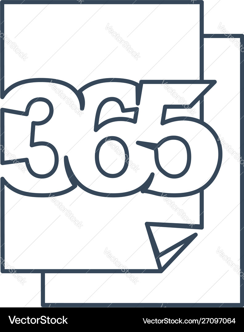 Paper document 365 infinity logo icon design Vector Image