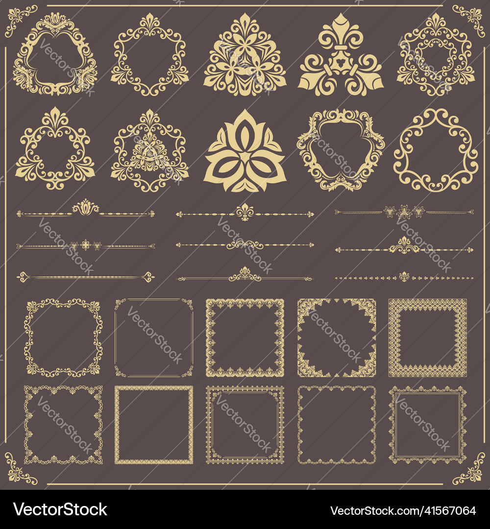 Vintage big set of classic patterns Royalty Free Vector