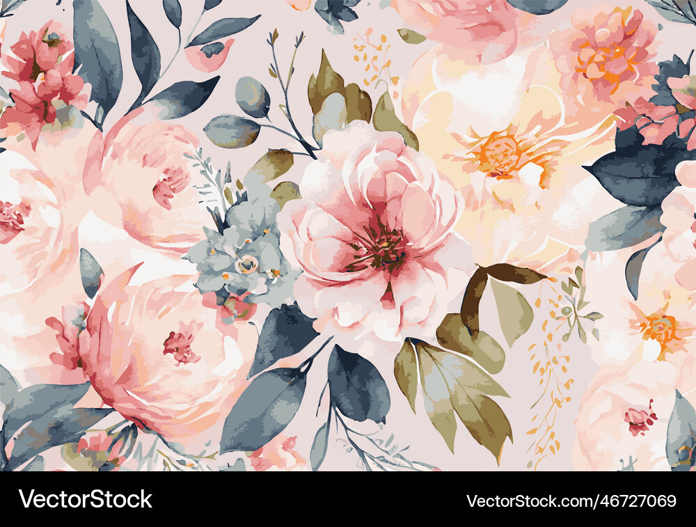 Abstract floral art background template botanical Vector Image