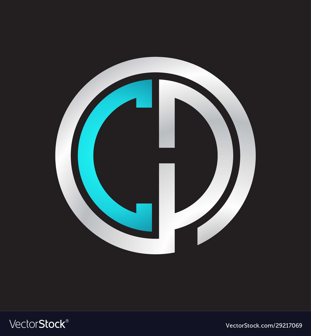 Cd initial logo linked circle monogram Royalty Free Vector