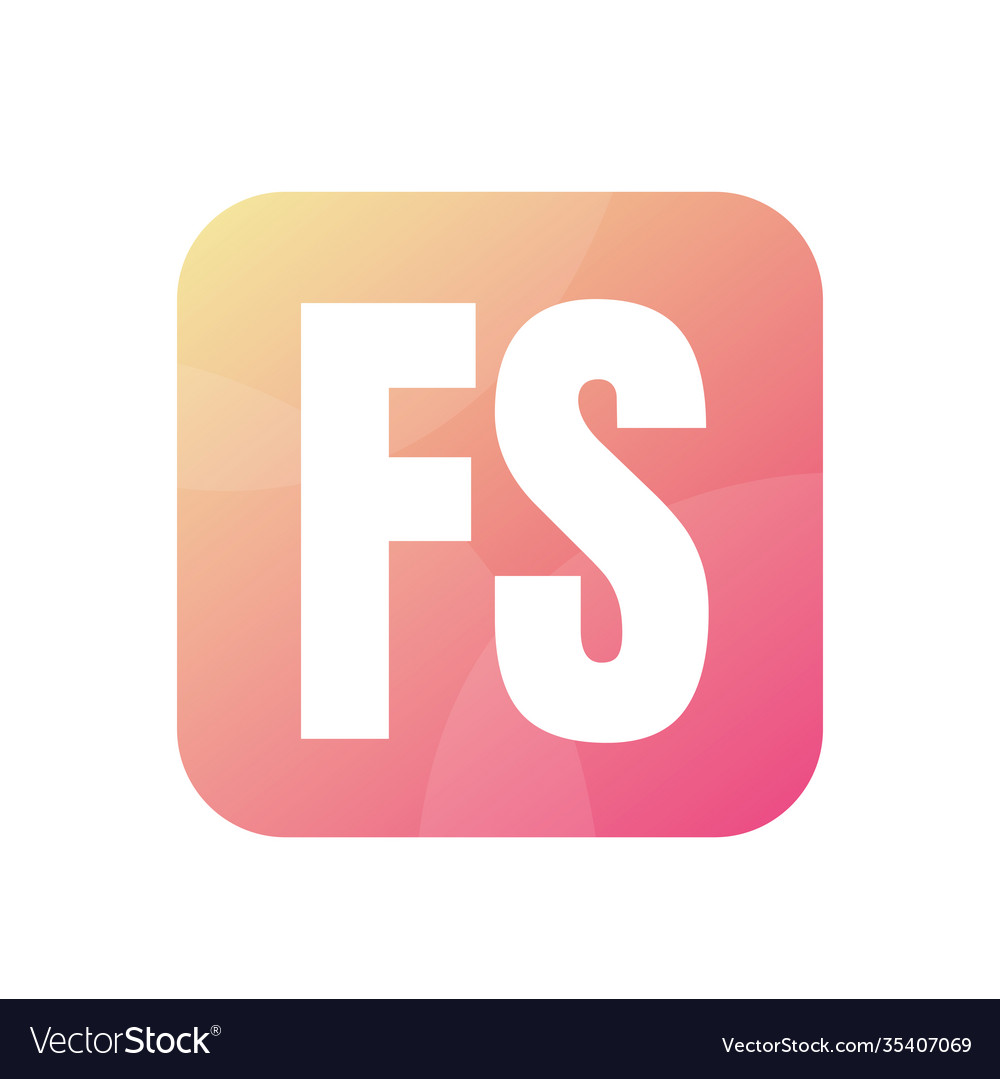 Fs letter logo design with simple style Royalty Free Vector