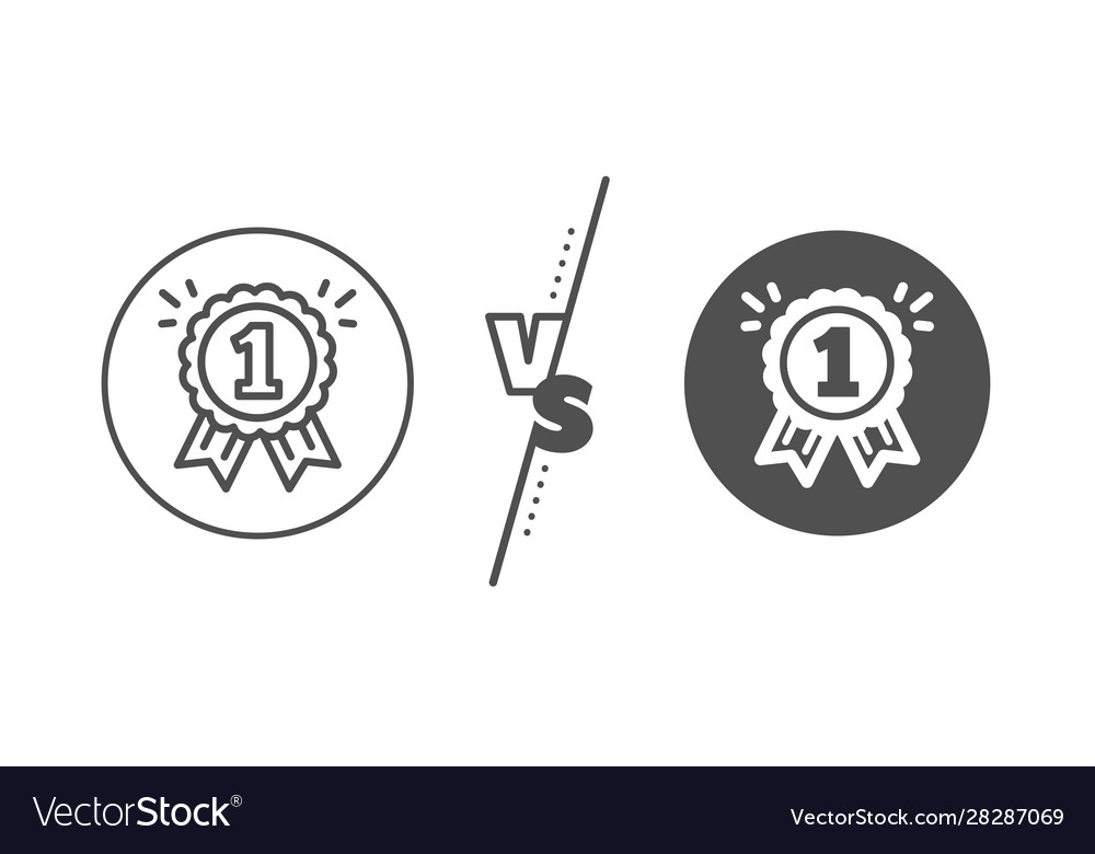 Reward medal line icon winner achievement Vector Image Reward medal line icon winner achievement Vector Image