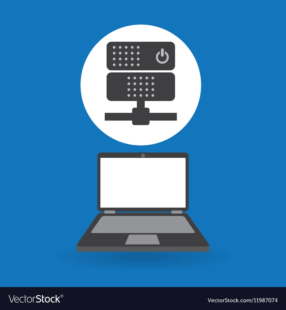Computer analysis data storage Royalty Free Vector Image