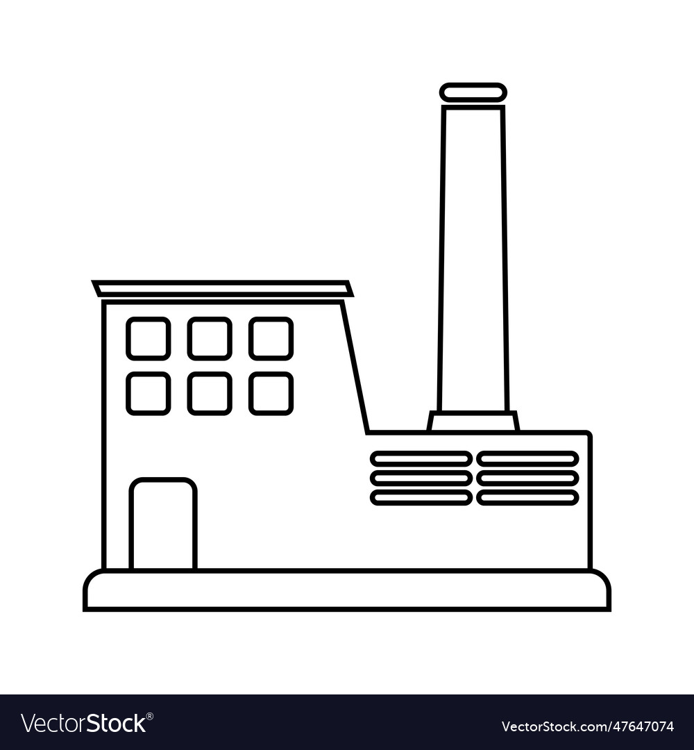 Factory building icon Royalty Free Vector Image Factory building icon Royalty Free Vector Image
