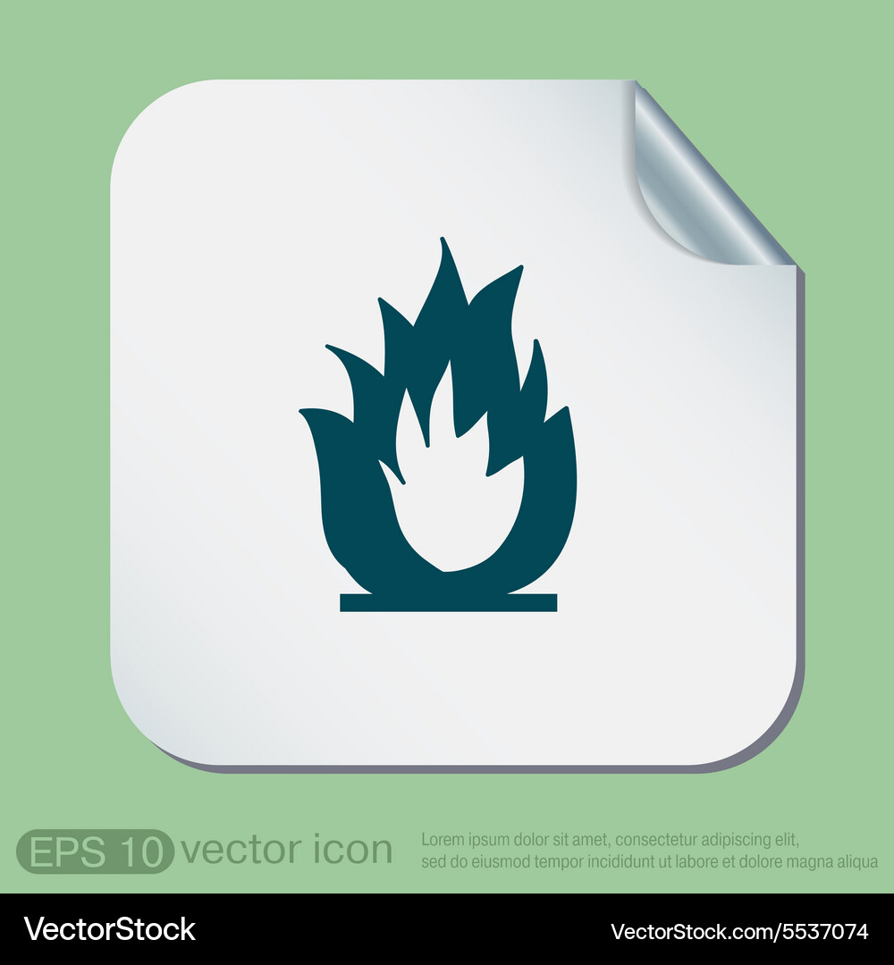 Fire sign Royalty Free Vector Image - VectorStock