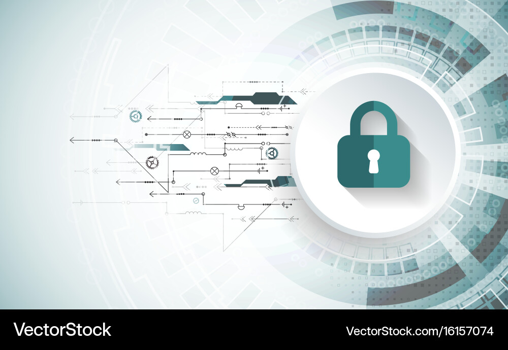 Protection concept protect mechanism system Vector Image