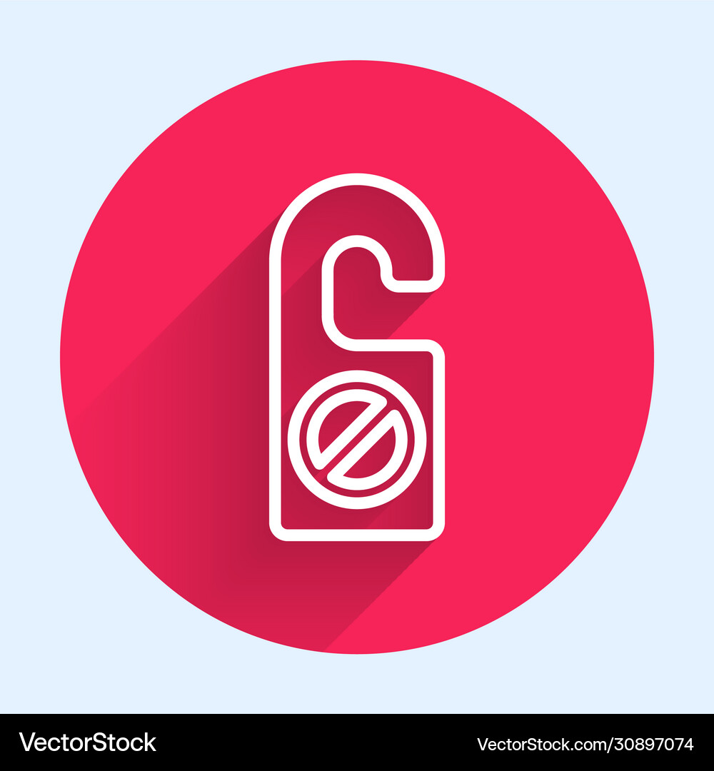 White line please do not disturb icon isolated Vector Image