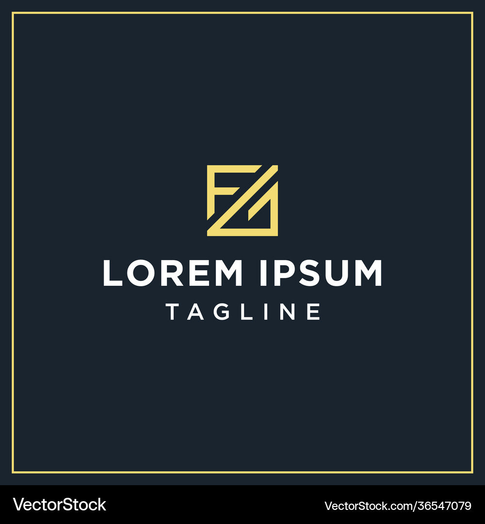 Fg square logo Royalty Free Vector Image - VectorStock