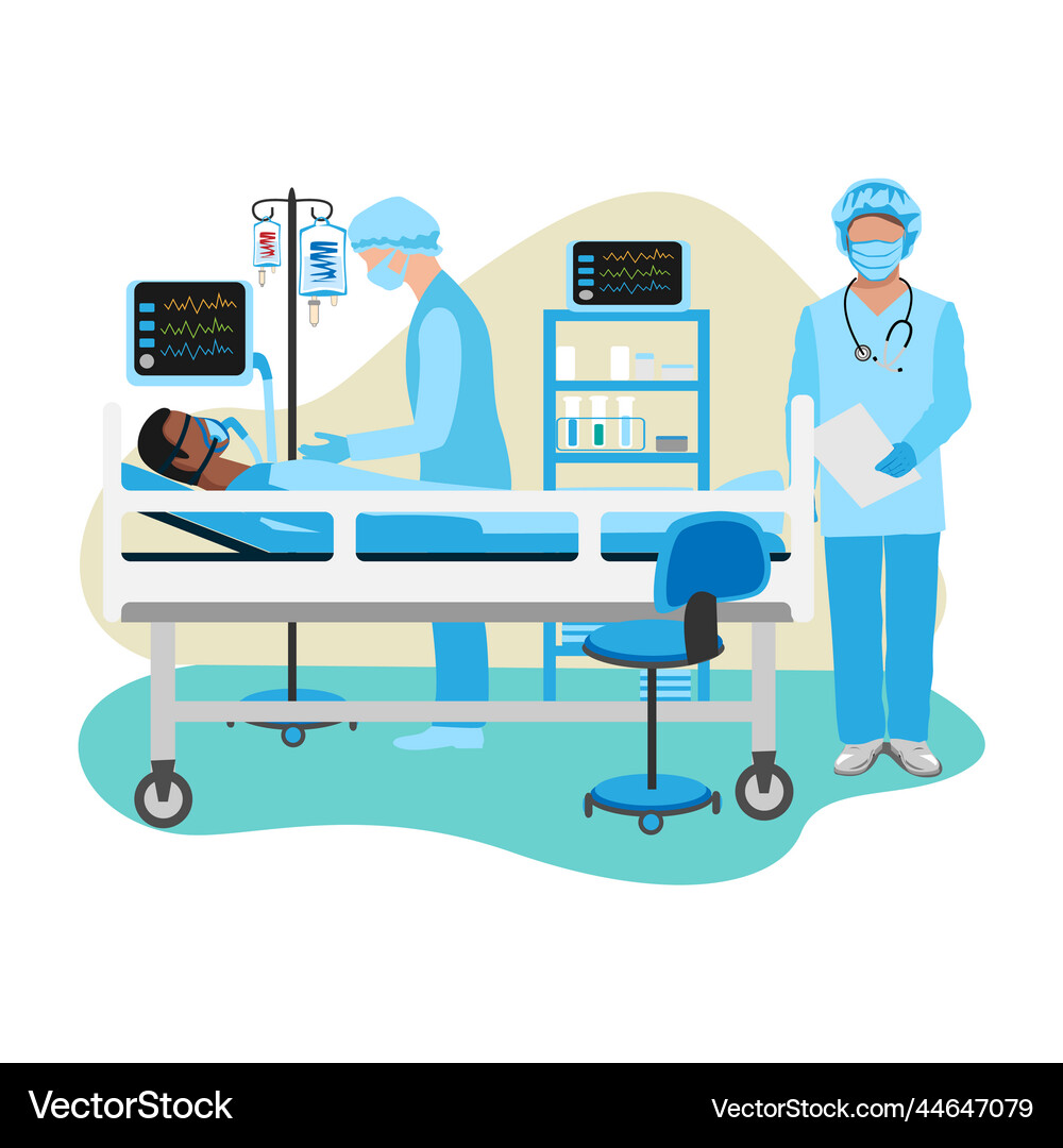 Intensive care Royalty Free Vector Image - VectorStock