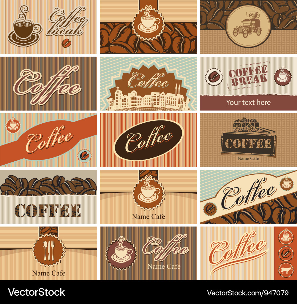 Set banner of tea and coffee Royalty Free Vector Image