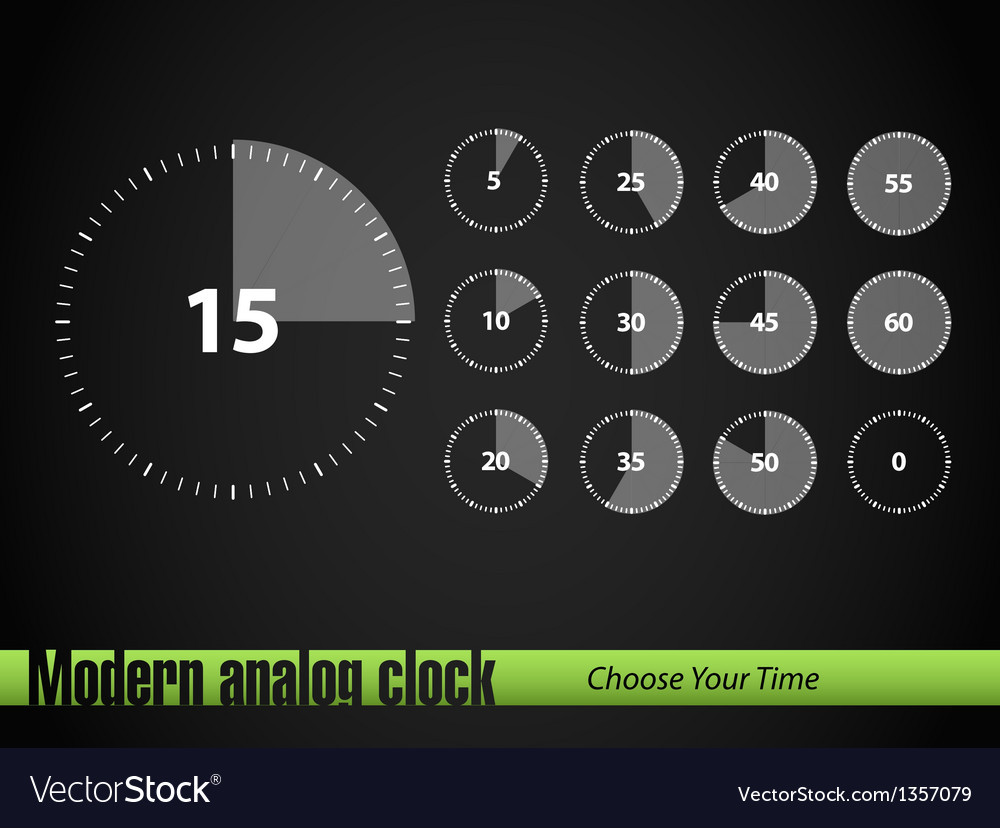 Timer collection Royalty Free Vector Image - VectorStock