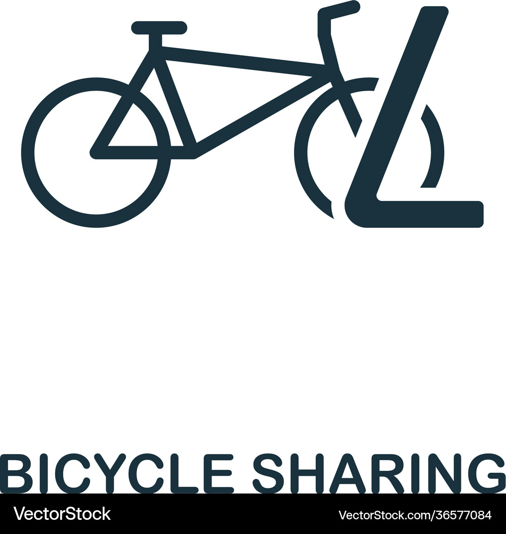 Bicycle sharing icon premium style design from Vector Image