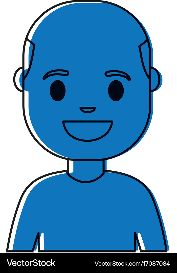 Cartoon man smiling icon Royalty Free Vector Image